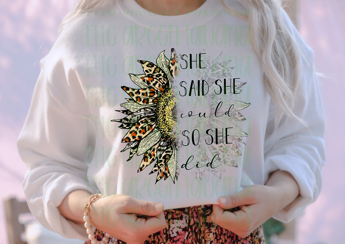 She said she could do she did (with sunflower) – The Green Iguana ...