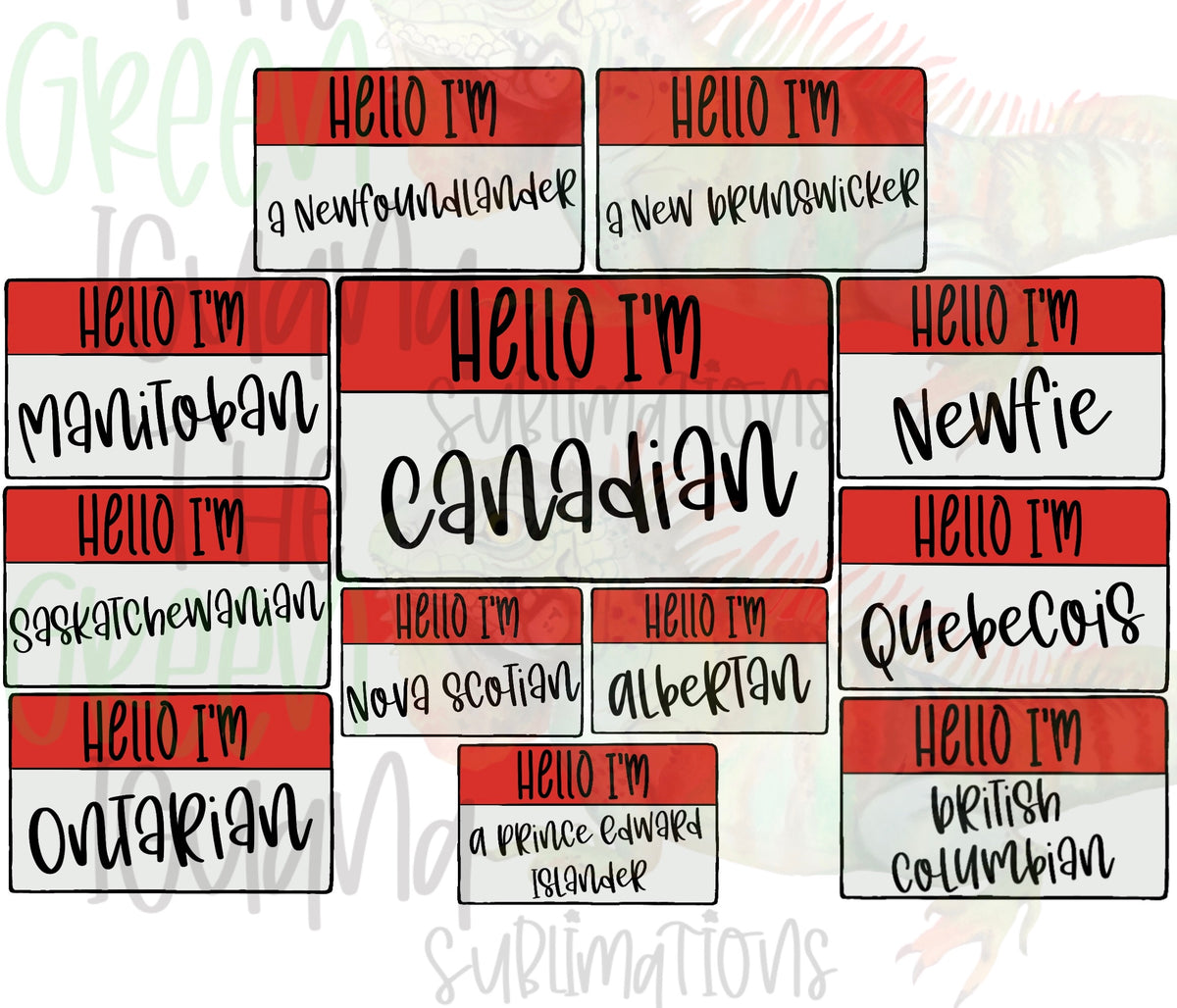 The ultimate Canadian name tag DIGITAL BUNDLE (12 files) – The Green ...