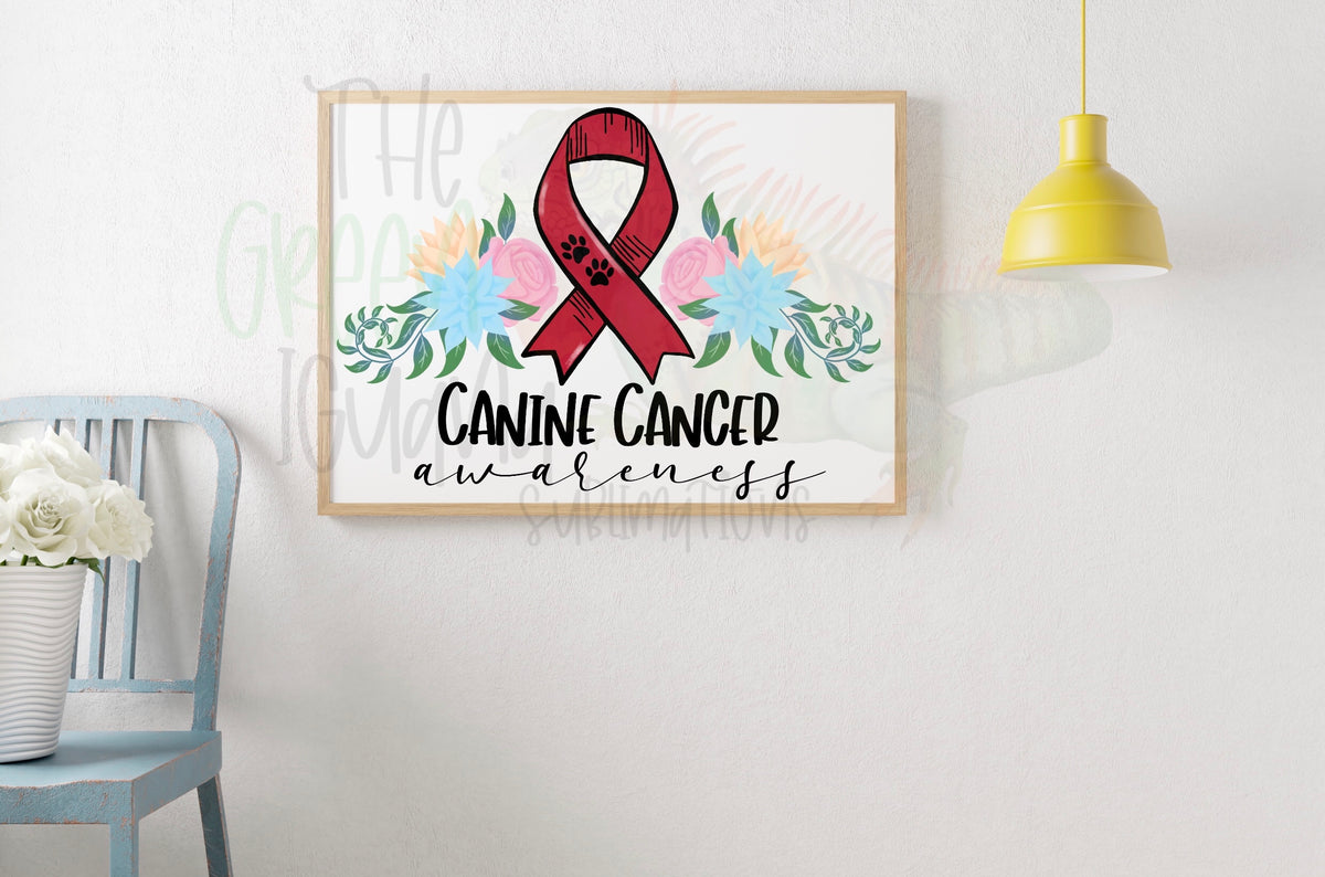Canine cancer awareness DIGITAL – The Green Iguana Sublimations